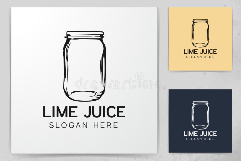 Blank Mason Jar Logo Design Inspiration Stock Vector - Illustration of ...
