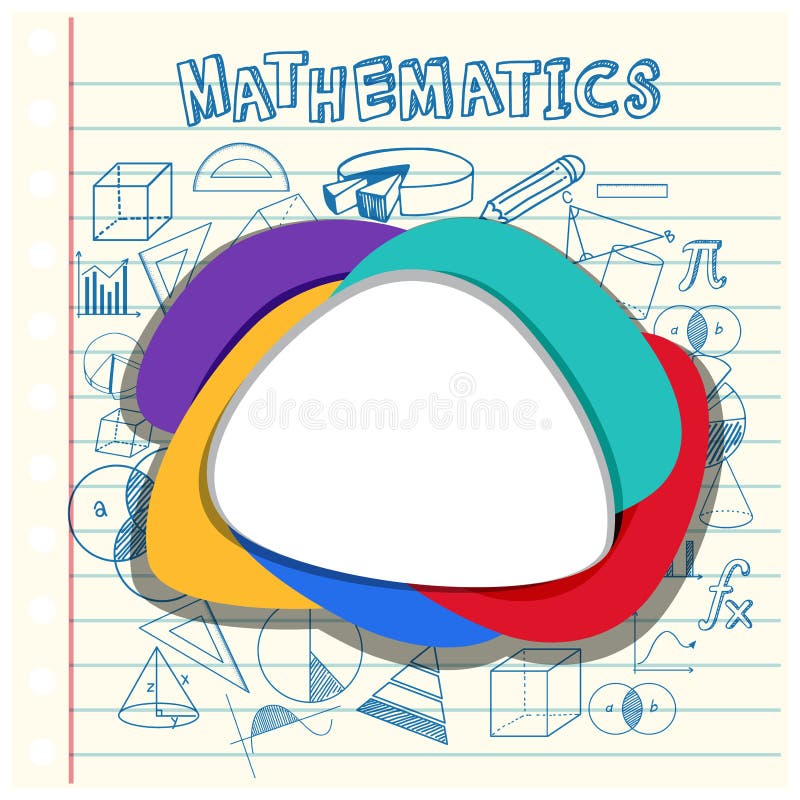 Blank Math Template with Math Tools and Elements Stock Vector ...