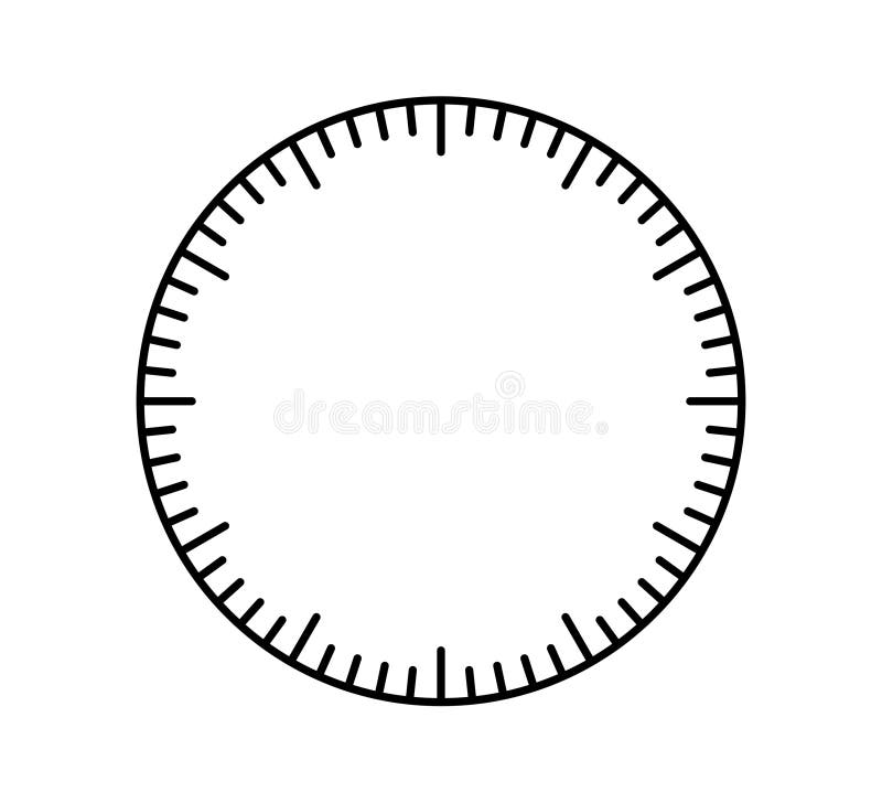 Blank Mechanical Clock Face Divided into Seconds and Minutes. Round ... Blank Mechanical Clock Face Divided into Seconds and Minutes. Round ...