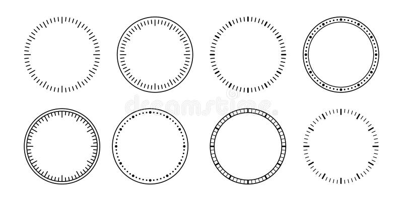 Blank Mechanical Clock Face Divided into Seconds and Minutes. Round ...