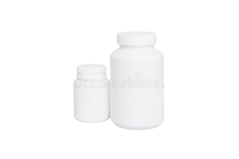 Blank Medicine Bottle Isolated on White Background Stock Image - Image ...