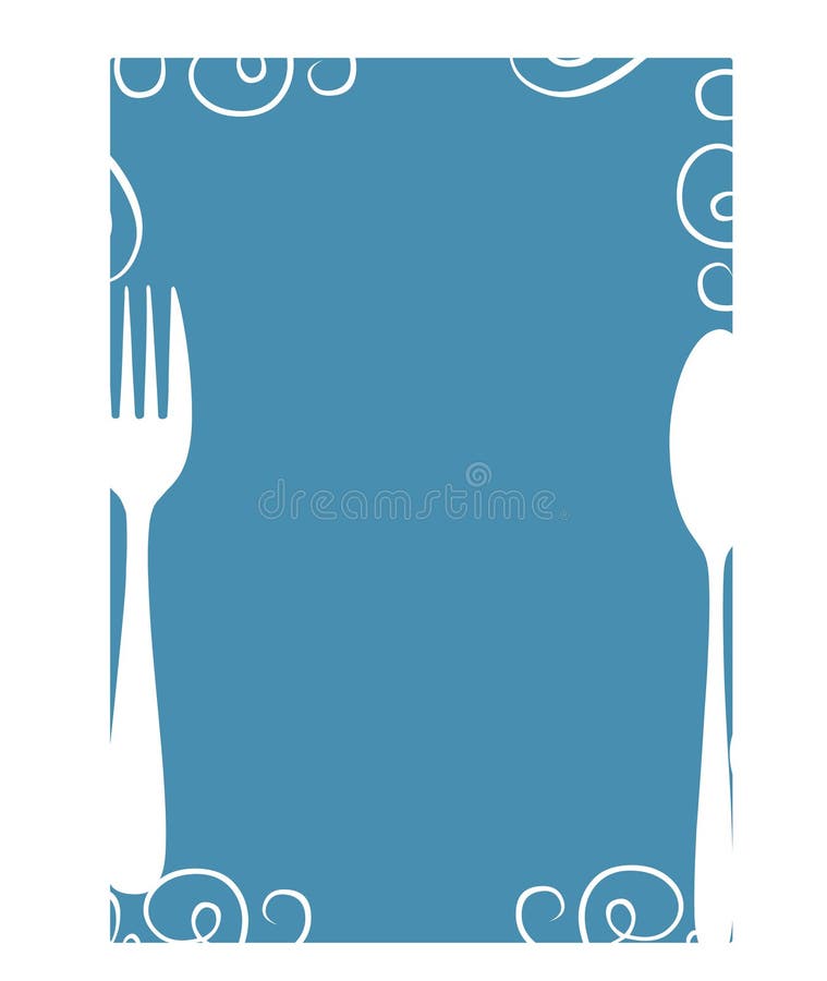 Elegant Blank Menu Restaurant Menu Card Frame Template Stock Vector