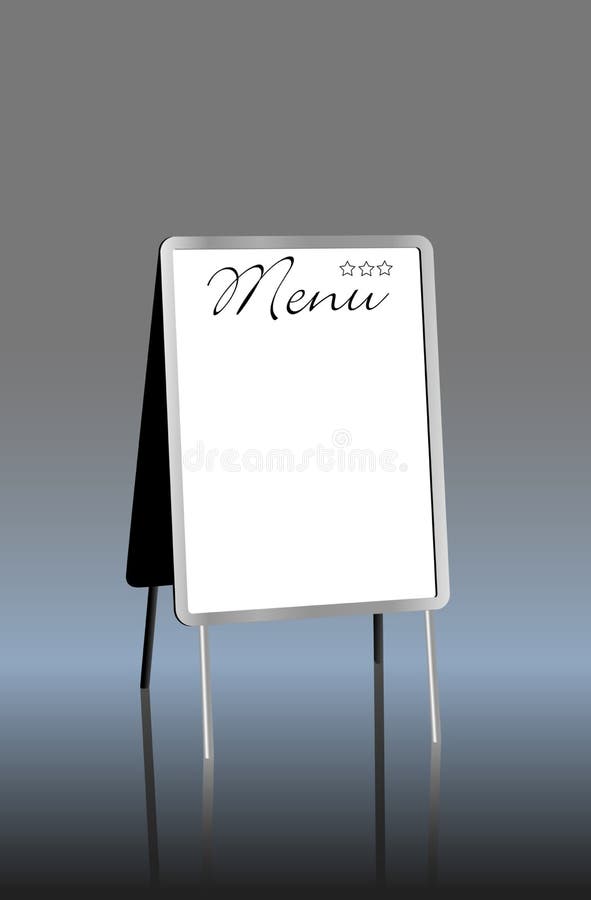 Blank menu card stock vector. Illustration of copy, lunch - 20967316