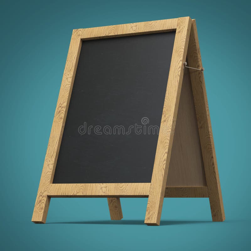 Blank Menu Advertisement Chalkboard Blackboard Outdoor Display Render ...