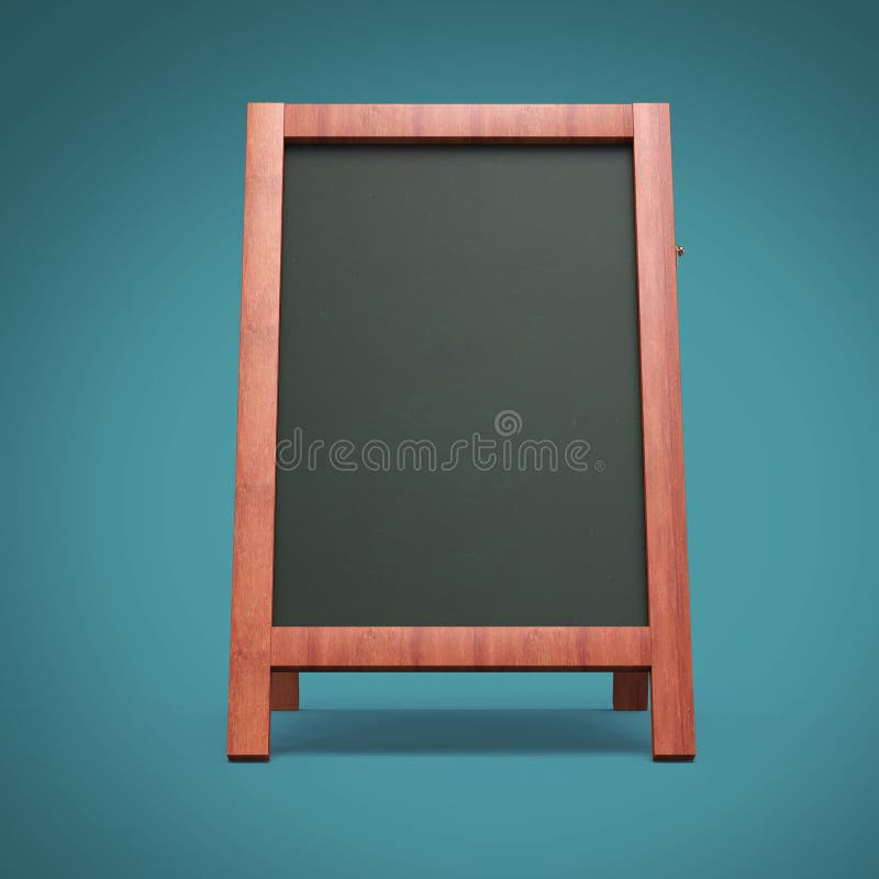 Blank Menu Advertisement Chalkboard Blackboard Outdoor Display Render ...
