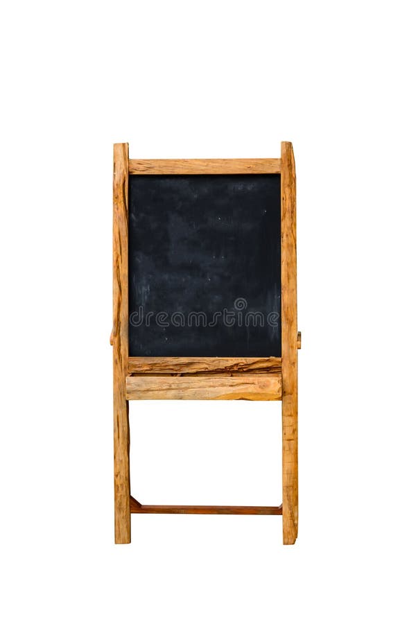 Blank Menu Blackboard Outdoor Display Isolated on White Stock Image ...