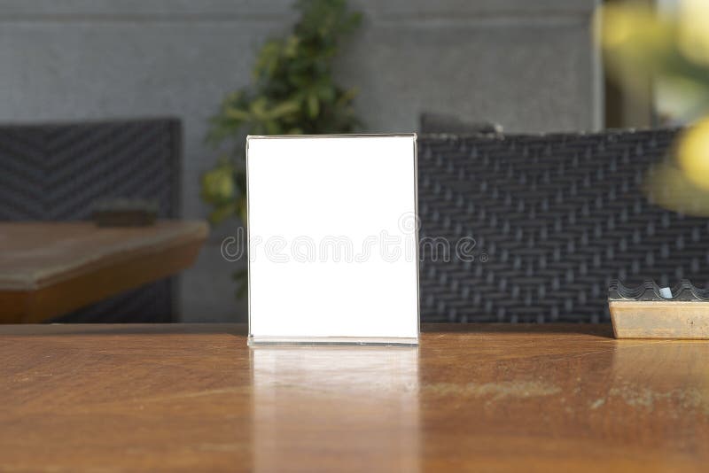 Blank menu board in cafe stock photo. Image of banner - 170848552