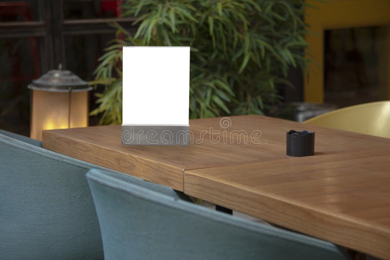 Blank Menu Board in Restaurant-cafe Stock Image - Image of display ...
