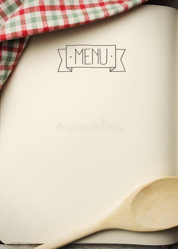 Blank menu book stock photo. Image of cuisine, food, chef - 53786354