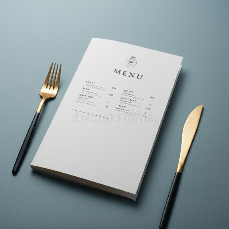 Blank Menu Mockup To Add Your Design Stock Illustration - Illustration ...