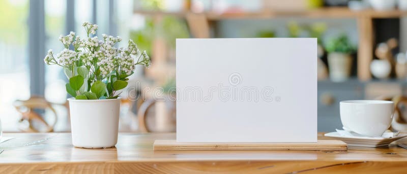 Blank Menu on Restaurant Table for Designs Stock Illustration ...