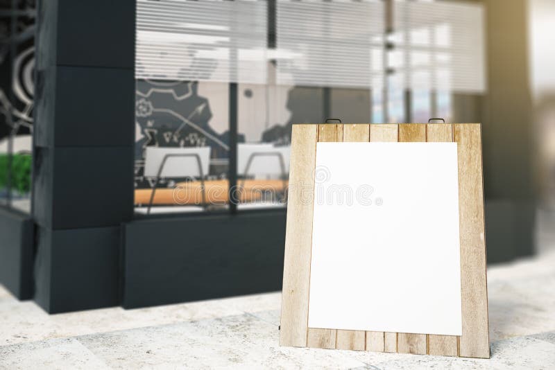 Blank menu stand stock illustration. Illustration of portfolio - 71051776