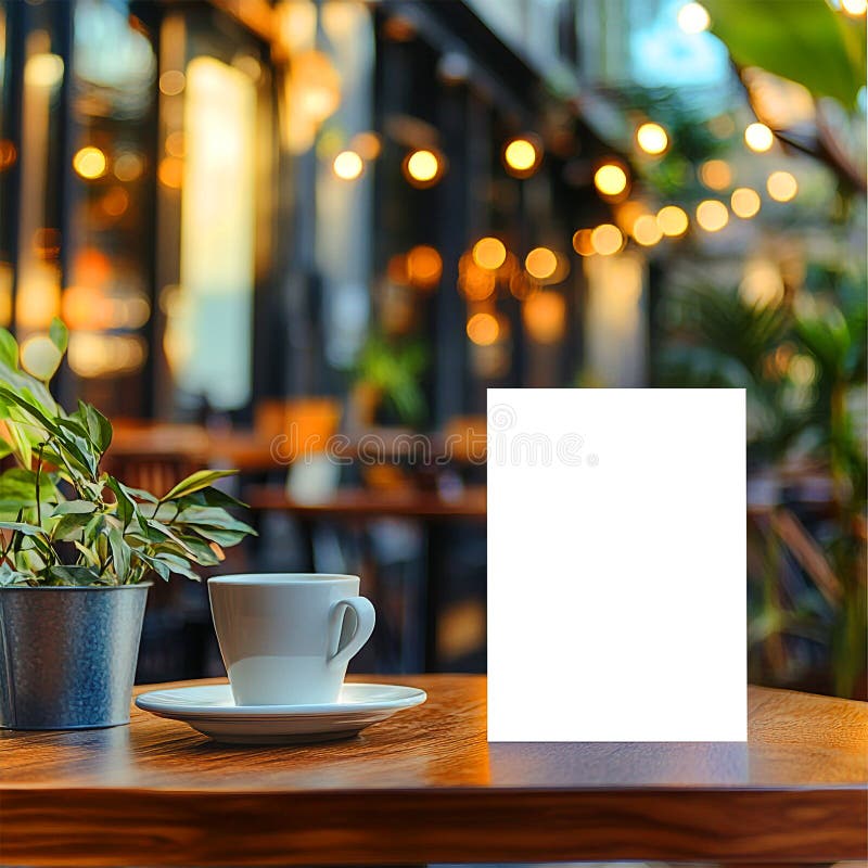 Blank Menu Template Restaurant Scene Background Stock Illustration ...