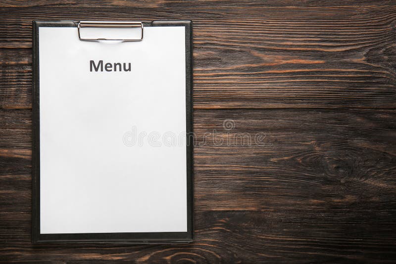 Blank Menu Board on Table in Cafe Outdoors Stock Photo - Image of ...