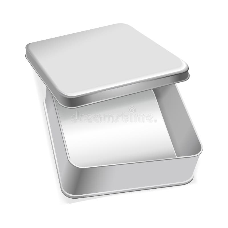 3d Blank Metal Box Template Stock Vector - Illustration of container ...