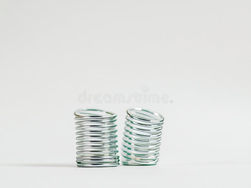 Blank Metal Compression Tension Springs Isolated White Background Stock ...
