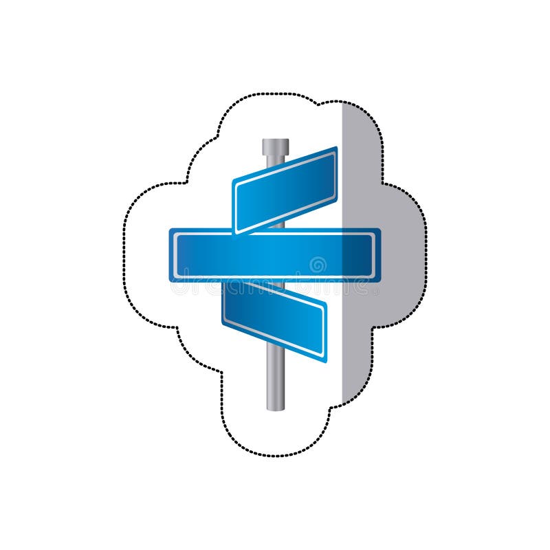 Blank Metal Directional Sign Post Stock Illustration - Illustration of ...