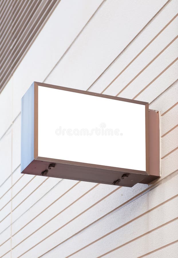 Blank Metal Shop Sign Board Stock Photo - Image of hanging, template ...
