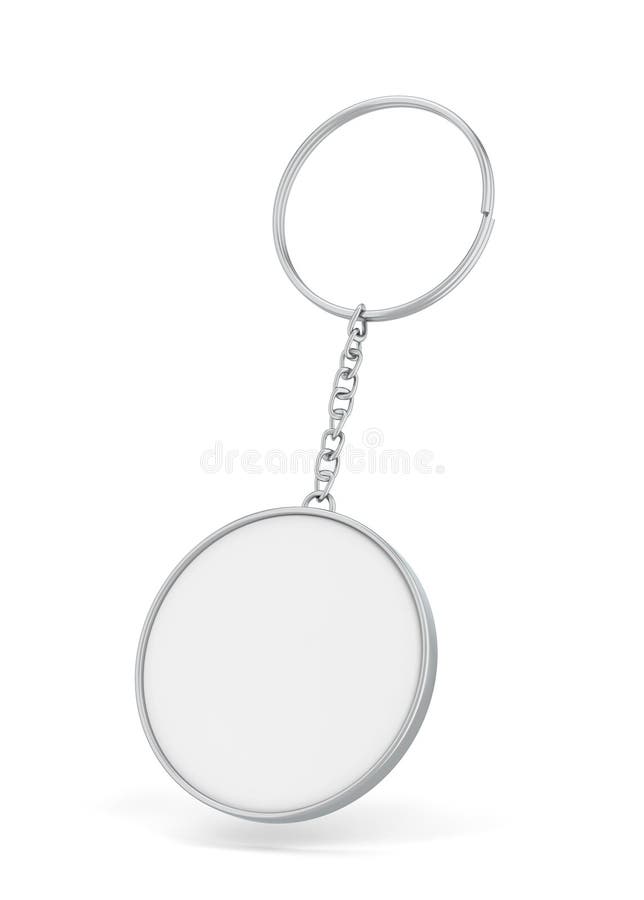 Blank Metallic Keychain Mockup Stock Illustration - Illustration of ...