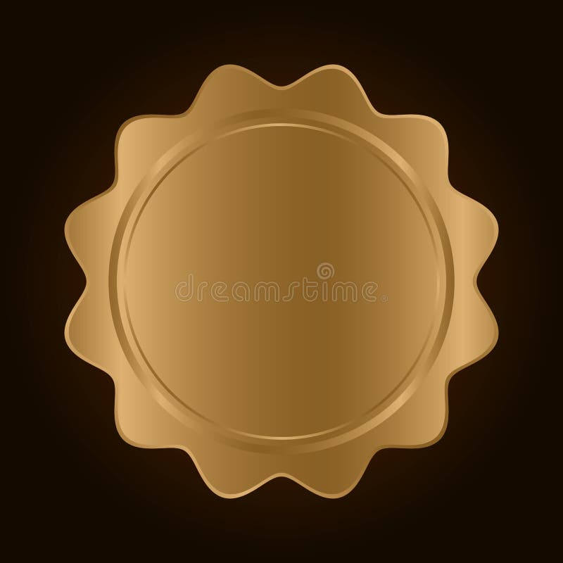 Blank Metallic Label or Seal Icon Image Stock Illustration ...