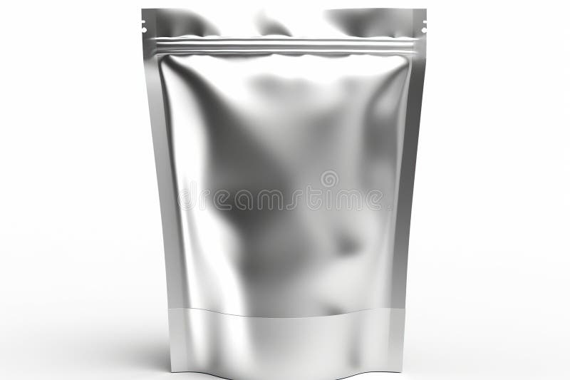 Blank Metallic Silver Packaging, Mock Up Style. AI Generated Stock ...
