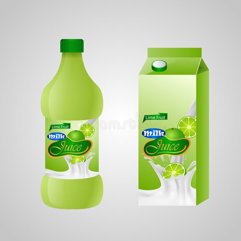 Blank Milk or Juice Pack Lemon Stock Vector - Illustration of juice ...