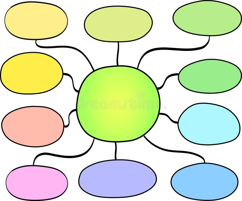 Mind Map Sketch, Infographics Template Stock Vector - Illustration of ...