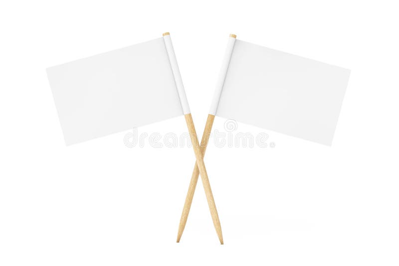 Blank Mini Paper Pointer Flags. 3d Rendering Stock Illustration ...