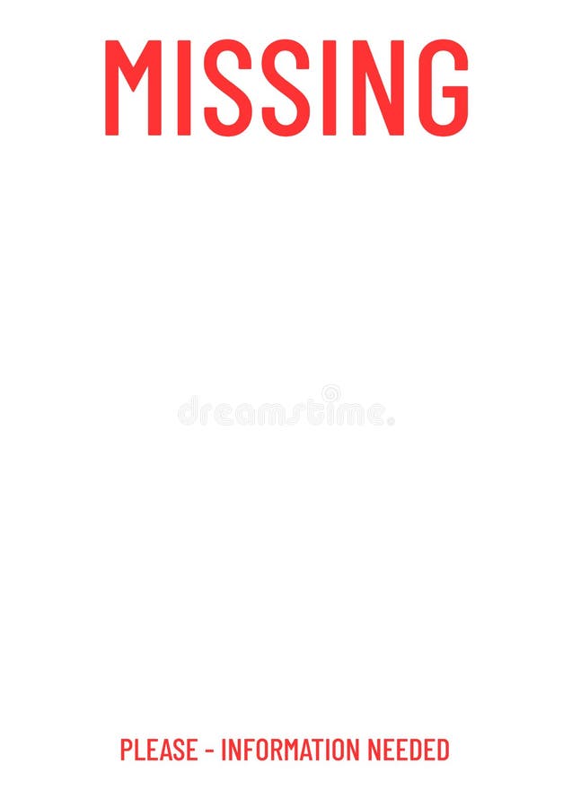 Blank Missing Poster Template Stock Vector - Illustration of brown ...