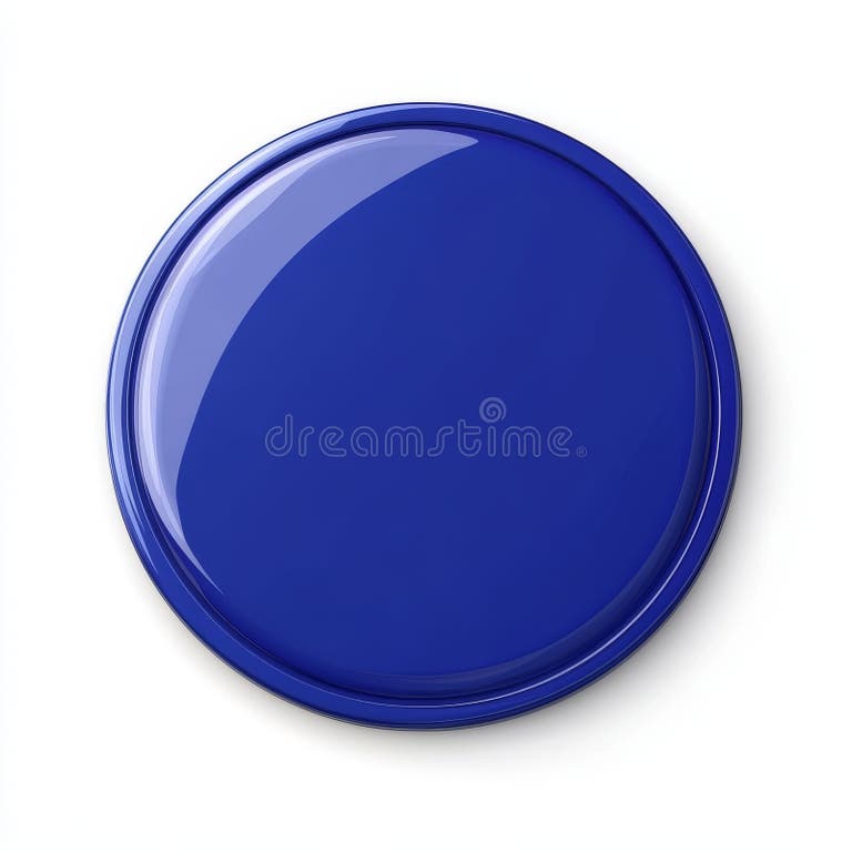 This is a Blank Mobile Application Icon and Button - a Blue Circle ...