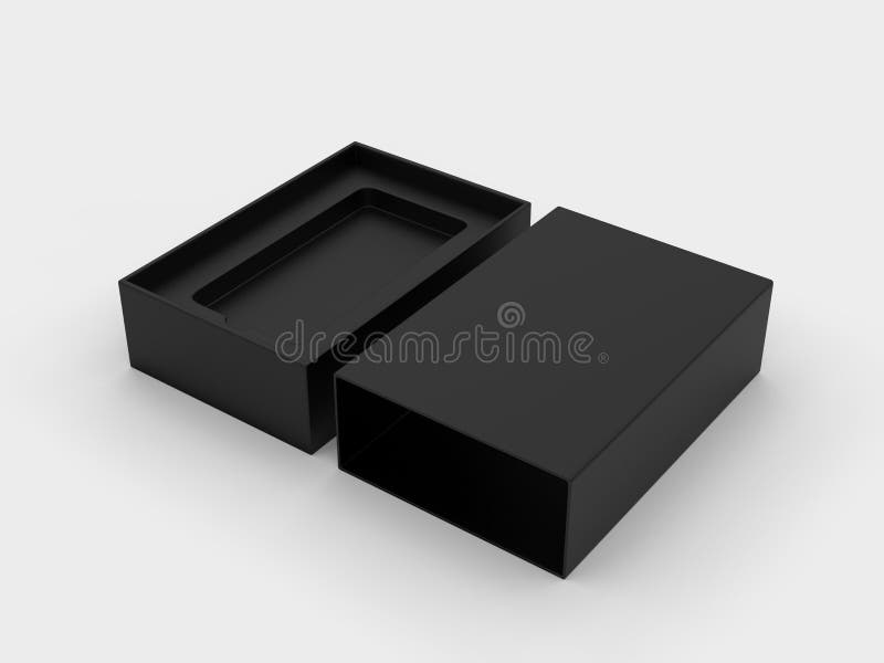 Blank Mobile Box Packaging for Branding and Mock Up. 3d Render ...