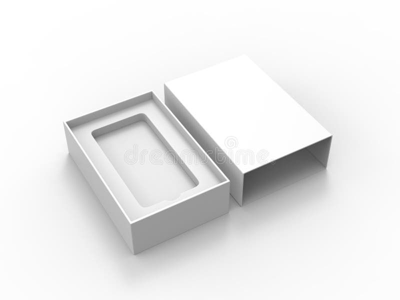 Blank Mobile Box Packaging for Branding Template Stock Illustration ...