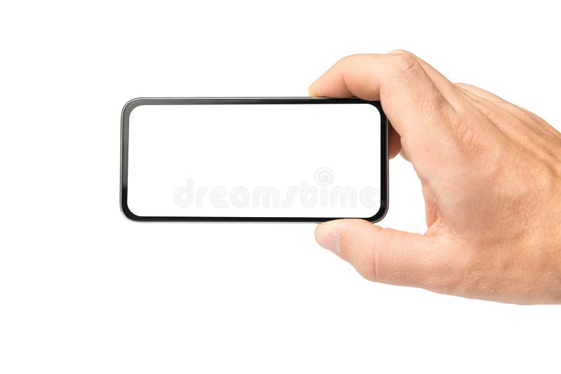 Blank mobile phone in hand stock photo. Image of phone - 45635672