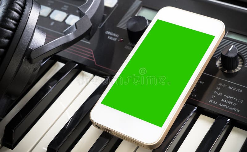 Blank Mobile Phone Screen for Music Mock Up Stock Image - Image of mock ...