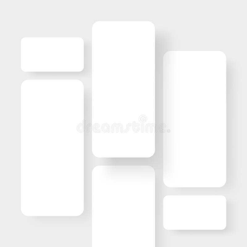 Blank Mobile Screens for App Design Showcase Stock Vector ...