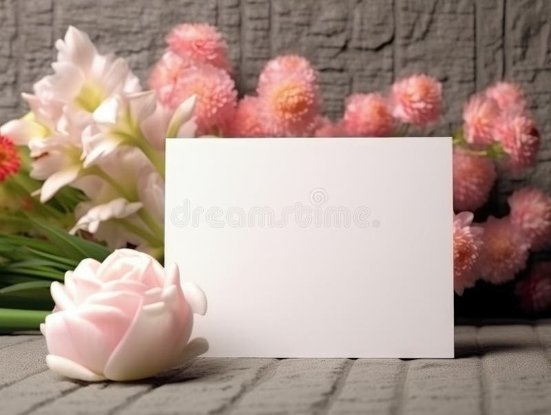 Blank Mock Up Business Card, Nature Inspired Theme. Generative AI Stock ...