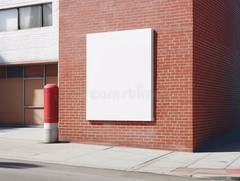 Blank Mock Up Sign on the Building, Advertising Board for Display ...