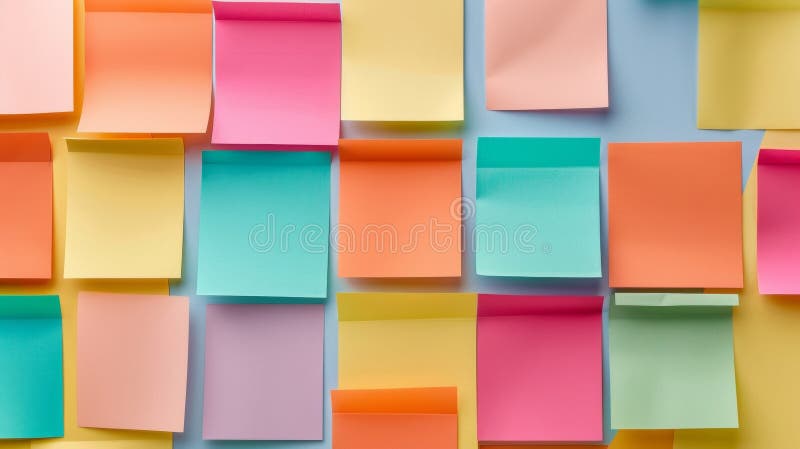 Blank Mockup of Gradient Color Block Stickers. Stock Photo - Image of ...