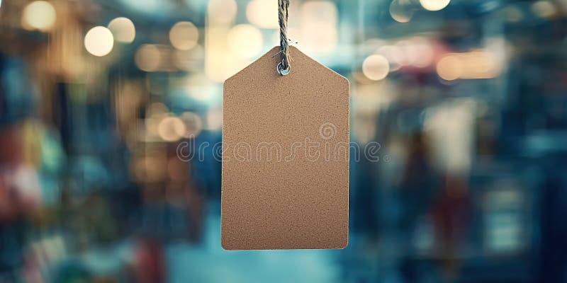Blank Mockup Label on Clothes in a Store Stock Photo - Image of garment ...