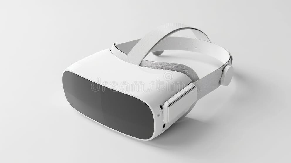 Blank Mockup of a Minimalist VR Headset with Wireless Capabilities ...