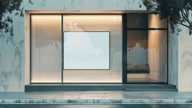 Blank Mockup of a Minimalistic Storefront Sign with Clean Lines and a ...