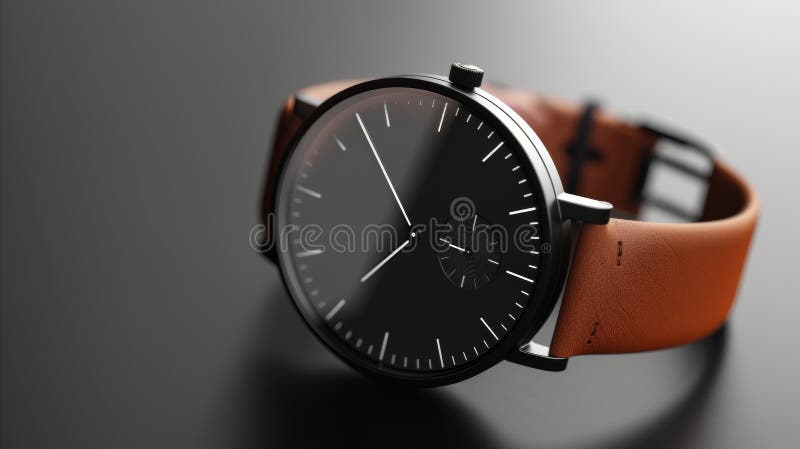 Blank Mockup of a Modern and Sleek Watch Design with a Leather S and ...