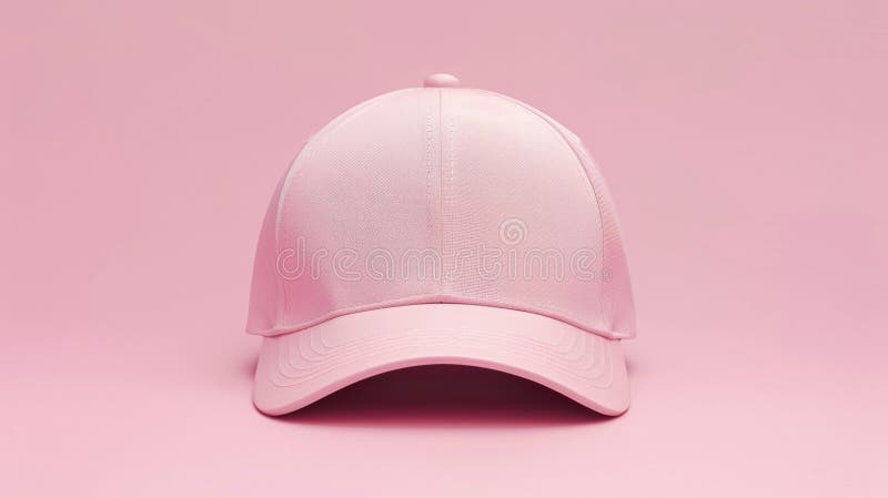 Blank Mockup of a Pastel Pink Baseball Cap with a Curved Brim and ...