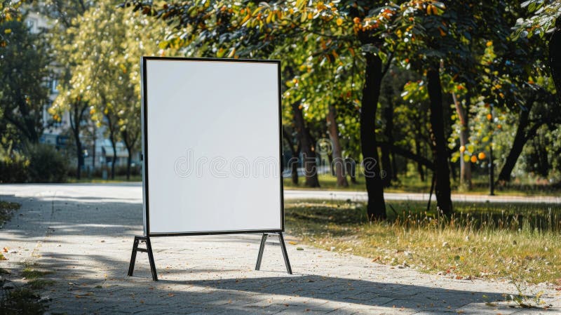 Blank Mockup of a Portable Sign with a Collapsible Frame for Easy ...