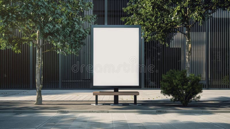 Blank Mockup of a Portable Sign with a Large Display Area for Maximum ...
