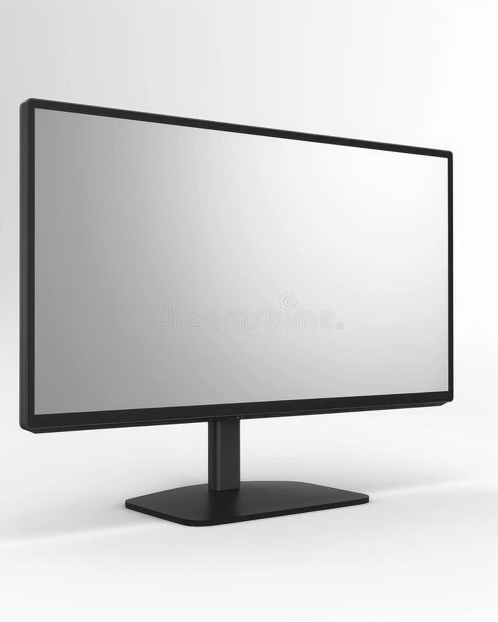 Blank Mockup Screen on Smart Tv or Computer Monitor Stand with Copy ...