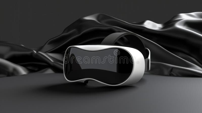 Blank Mockup of a Sleek and Compact VR Headset for Virtual Meetings and ...