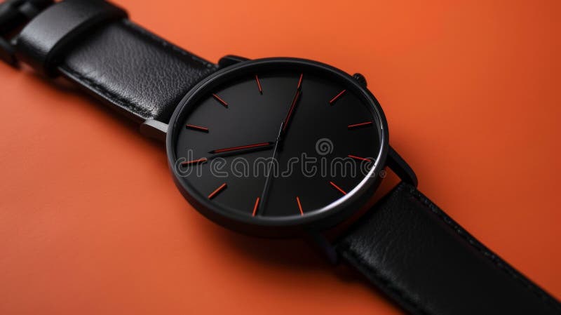 Blank Mockup of a Sleek Leather Watch with a Minimalist Design and a ...