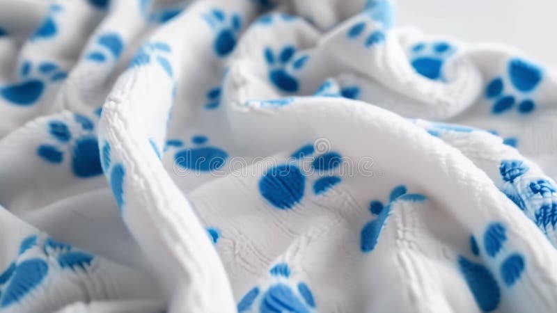 Blank Mockup of a Soft and Cuddly Pet Blanket Featuring a E Paw Print ...