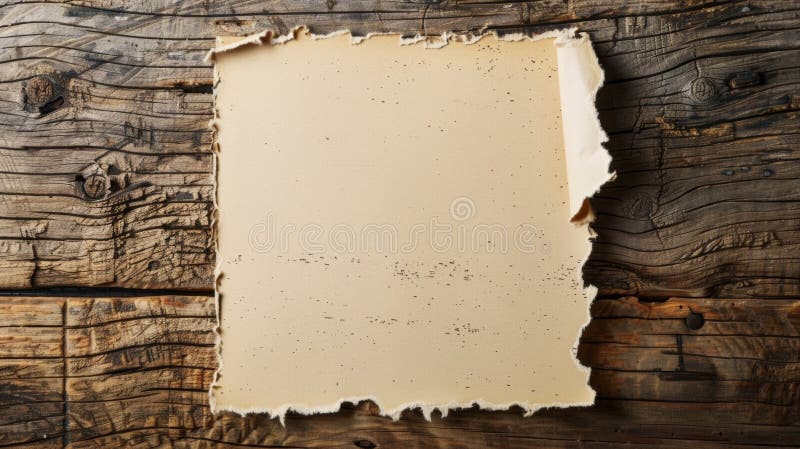 Blank Mockup of a Blank Sticky Note with a Torn Edge P on a Worn Out ...